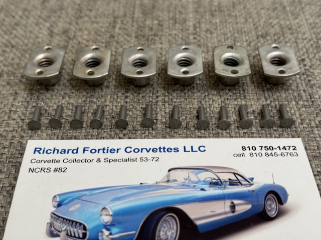 1963-67 Corvette Battery Access Cover "T" Nuts and Rivets SKU# 107 ...